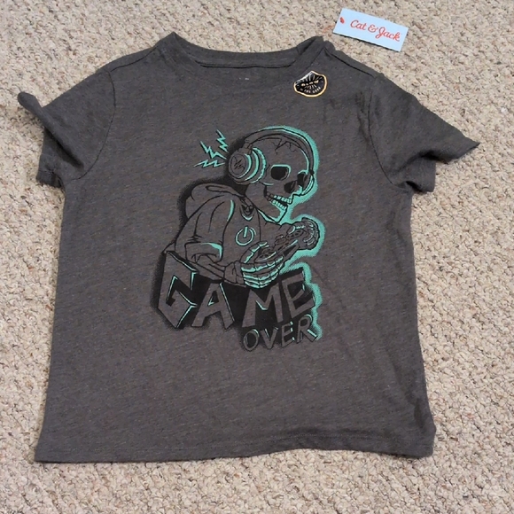 Cat & Jack | Shirts & Tops | Cat Jack Gray Kids Graphic Tshirt Game ...